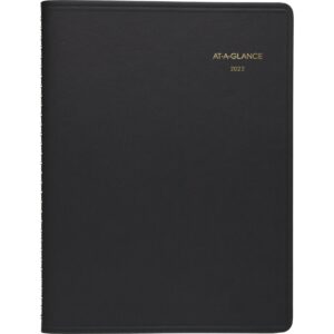 2022 monthly planner by at-a-glance, 9" x 11", large, 15 months, black (7026005)