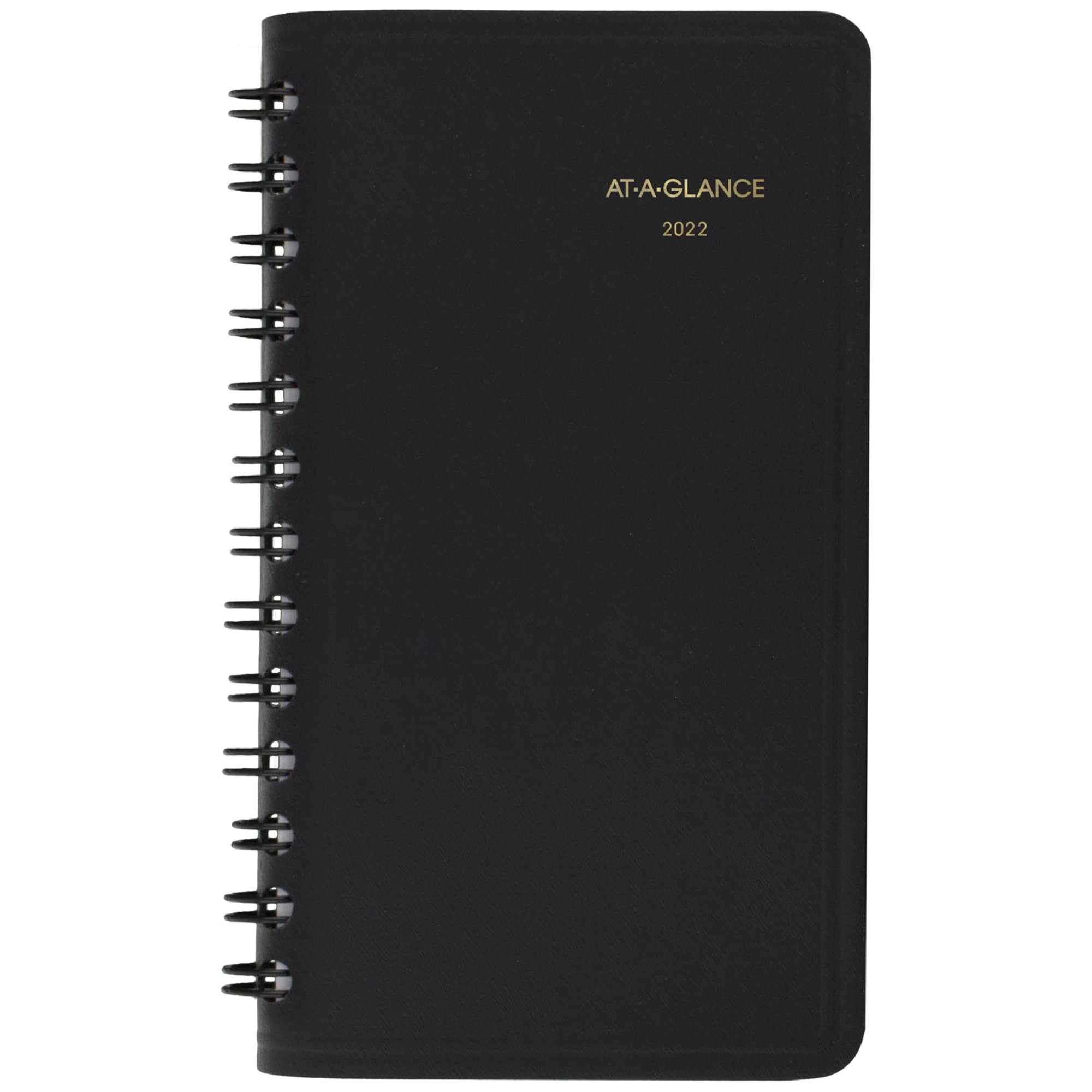 2022 Pocket Calendar by AT-A-GLANCE, Weekly Planner, 2-1/2" x 4-1/2", Pocket Size, Unruled, Black (7003505)