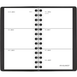 2022 Pocket Calendar by AT-A-GLANCE, Weekly Planner, 2-1/2" x 4-1/2", Pocket Size, Unruled, Black (7003505)