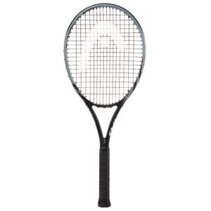 head metallix spark tour stealth tennis racket - pre-strung adult tennis racquet for control, black