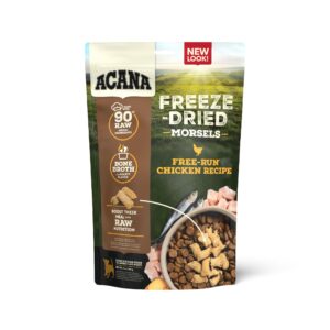 acana freeze dried dog food meal & topper, grain free high protein free-run chicken recipe, 8oz