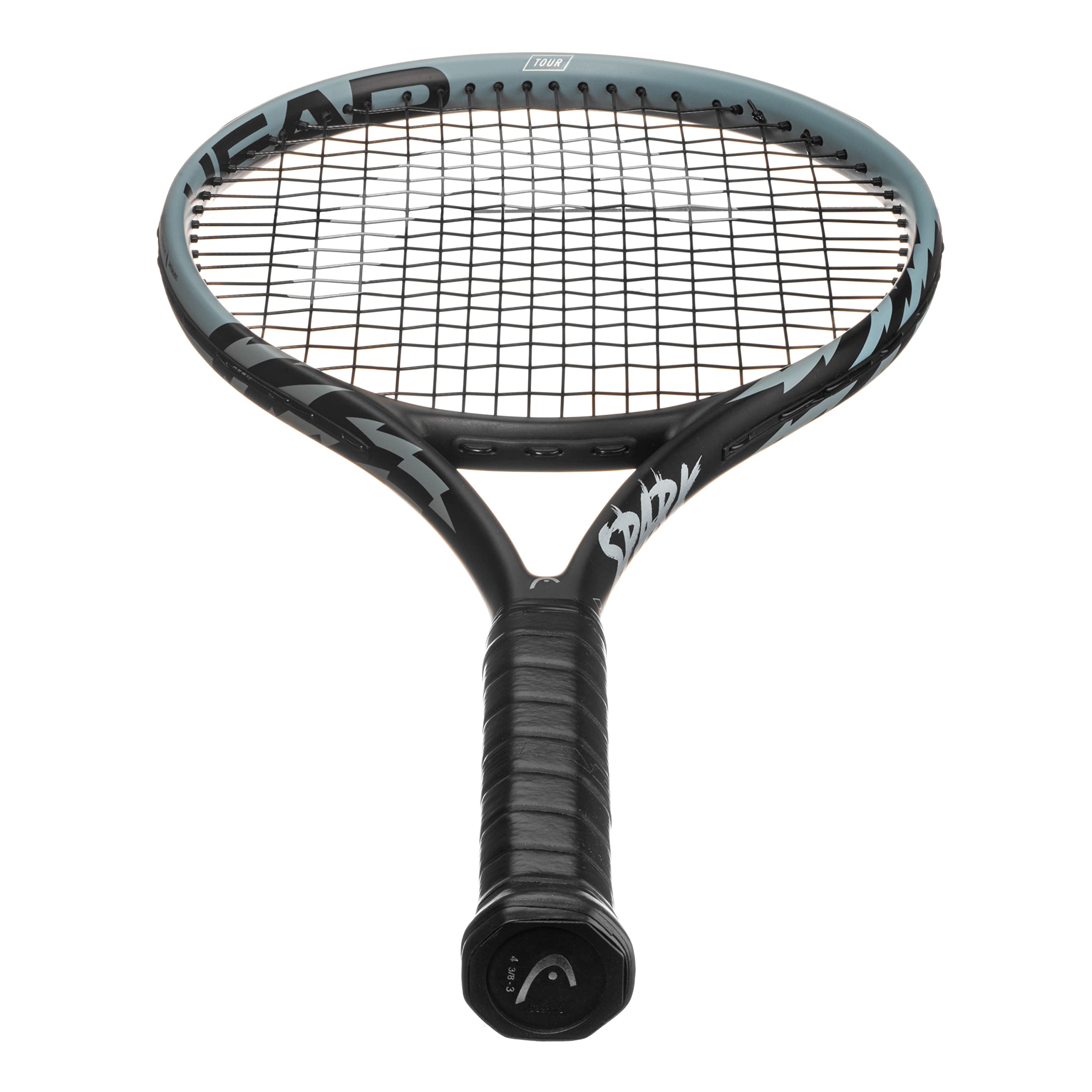 HEAD Metallix Spark Tour Stealth Tennis Racket - Pre-Strung Adult Tennis Racquet for Control, Black