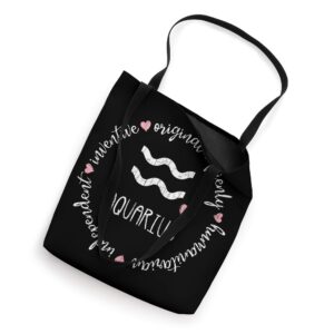 Aquarius Facts Apparel For Men Women Funny Zodiac Sign Gift Tote Bag