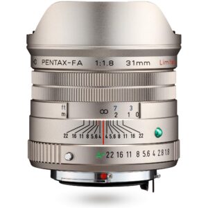 pentax hd 31mmf1.8 limited silver limited lens wide-angle prime lens [f1.8 large aperture lens] [high-performance hd coating] [sp coating] [round-shaped diaphragm] [machined aluminum body ] (20220)