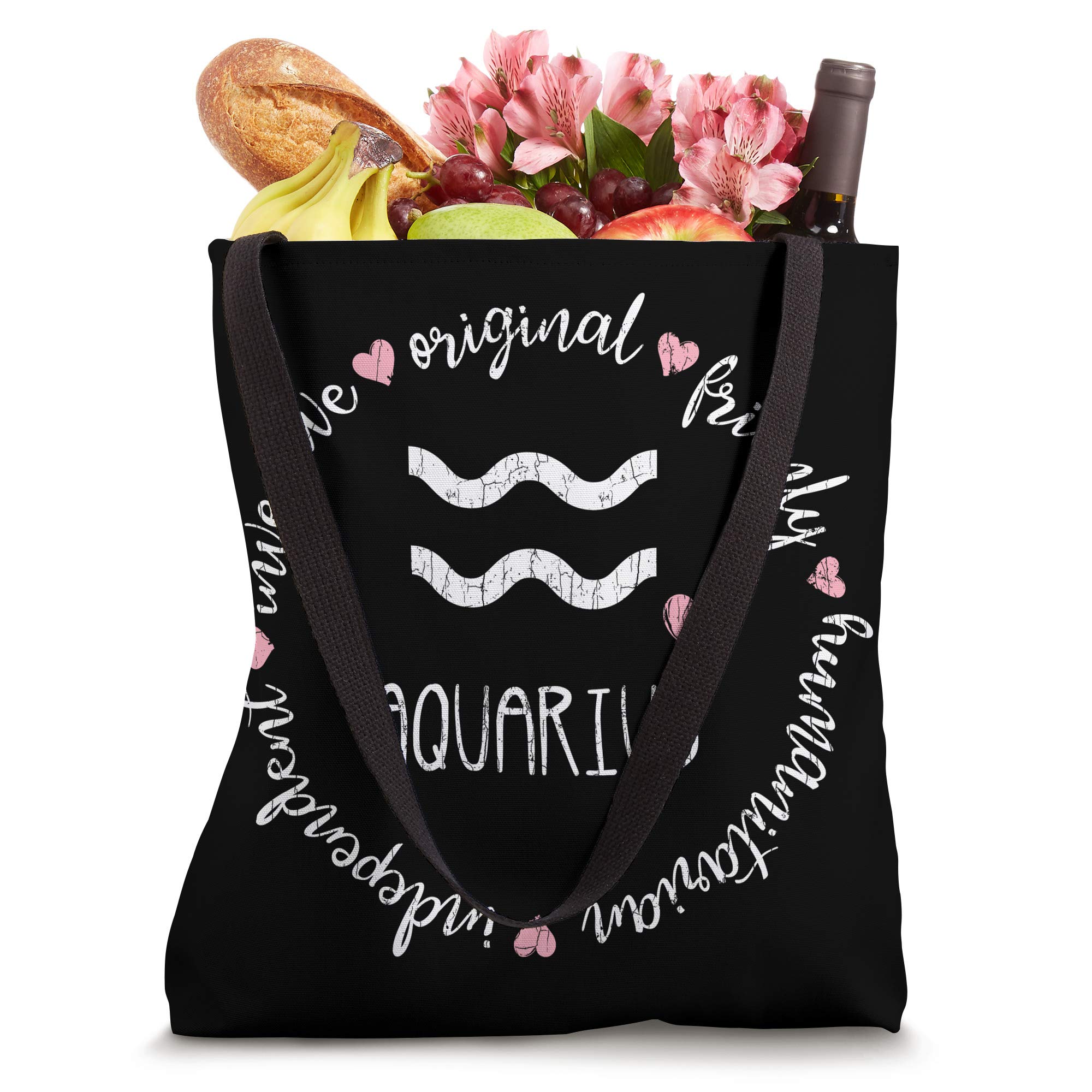 Aquarius Facts Apparel For Men Women Funny Zodiac Sign Gift Tote Bag