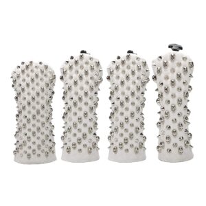 yajun pu golf head covers golf club driver fashion rivets headcovers for #1 driver #3#5 fairway wood golf protector 3pcs,white