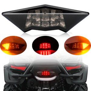 sautvs led tail light for can-am outlander 400 500 650 800 08-23, smoked black led taillight rear brake stop lamp for can am outlander 400 500 650 800 2008-2023 accessories (1pcs, replace #710001203)