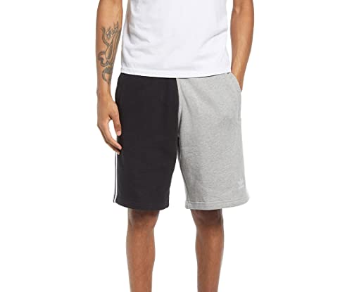 adidas 3 Stripe Shorts - Grey Heather/Black - MD