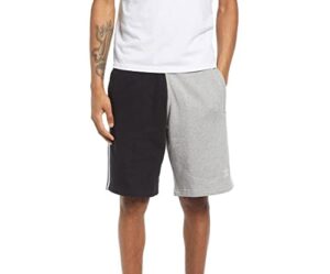 adidas 3 stripe shorts - grey heather/black - md