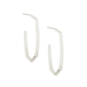 Kendra Scott Ellen Hoop Earrings in Sterling Silver, Fine Jewelry for Women