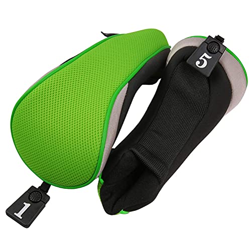 Sword &Shield sports 3pcs/Set New Driver # 1 3 5 Fairway Wood Cover Golf Club Head Cover (Green)