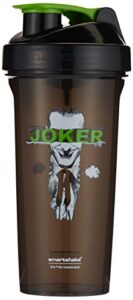 smartshake lite the joker protein shakes bottle 800ml – bpa free leakproof gym smart shaker bottle cup for protein powder, dc comics batman joker merchandise gifts