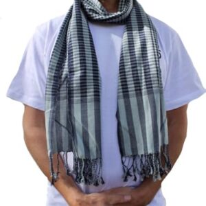 Cambodian Hands Scarfs for Women/Men (Blue)