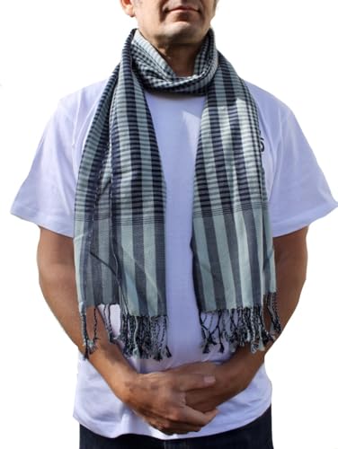 Cambodian Hands Scarfs for Women/Men (Blue)