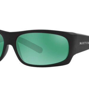 Native Men's XD9030 Versa SV Polarized Rectangular Sunglasses, Matte Black/Green Reflex, 62mm