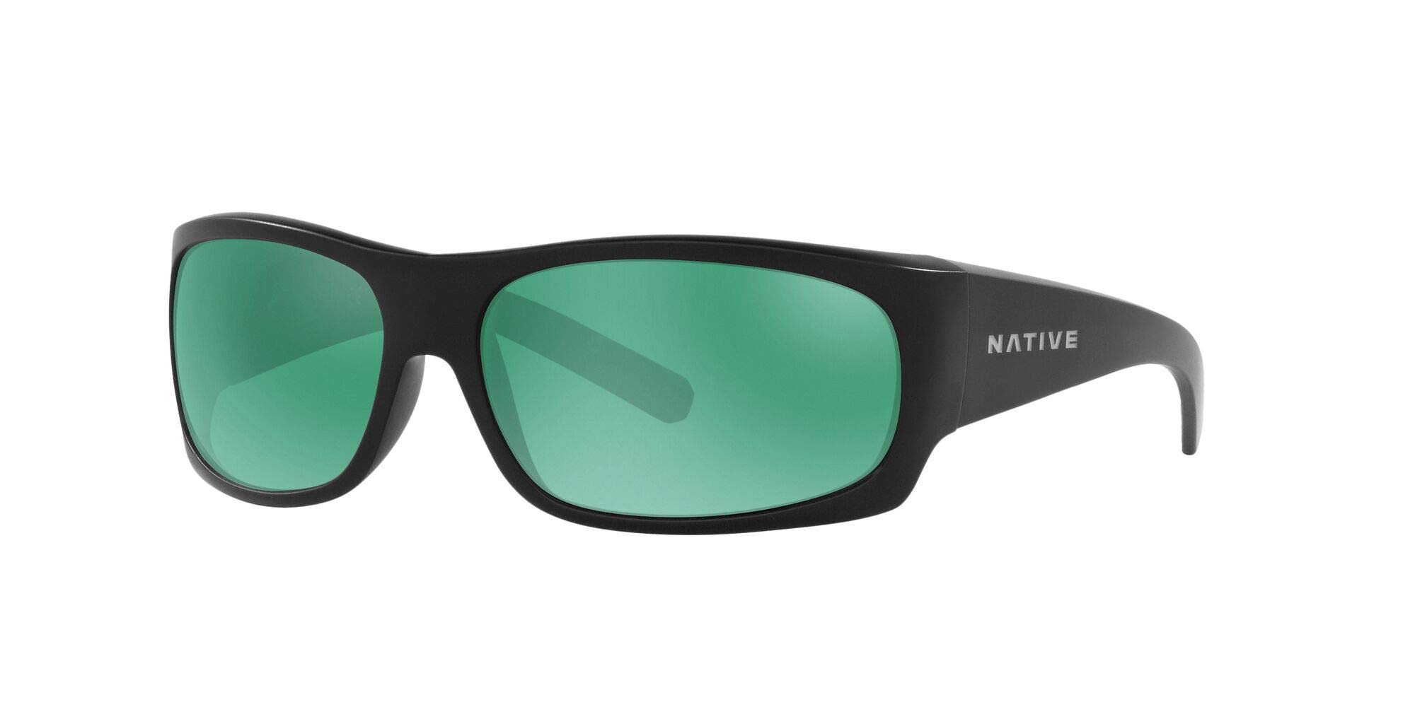 Native Men's XD9030 Versa SV Polarized Rectangular Sunglasses, Matte Black/Green Reflex, 62mm