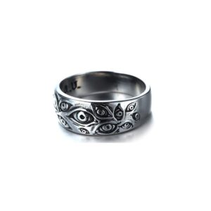 fuqimanman2020 vintage stainless steel evil eye ring