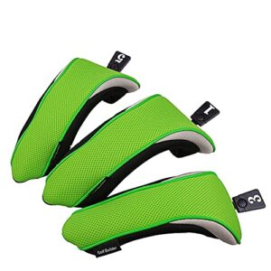 Sword &Shield sports 3pcs/Set New Driver # 1 3 5 Fairway Wood Cover Golf Club Head Cover (Green)