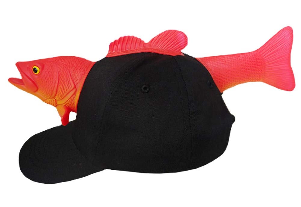 Boys Black Caps Children's Sun Protection Casual Red Fish Baseball Caps/Hat, Kids (S)