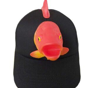 Boys Black Caps Children's Sun Protection Casual Red Fish Baseball Caps/Hat, Kids (S)