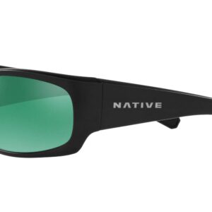 Native Men's XD9030 Versa SV Polarized Rectangular Sunglasses, Matte Black/Green Reflex, 62mm