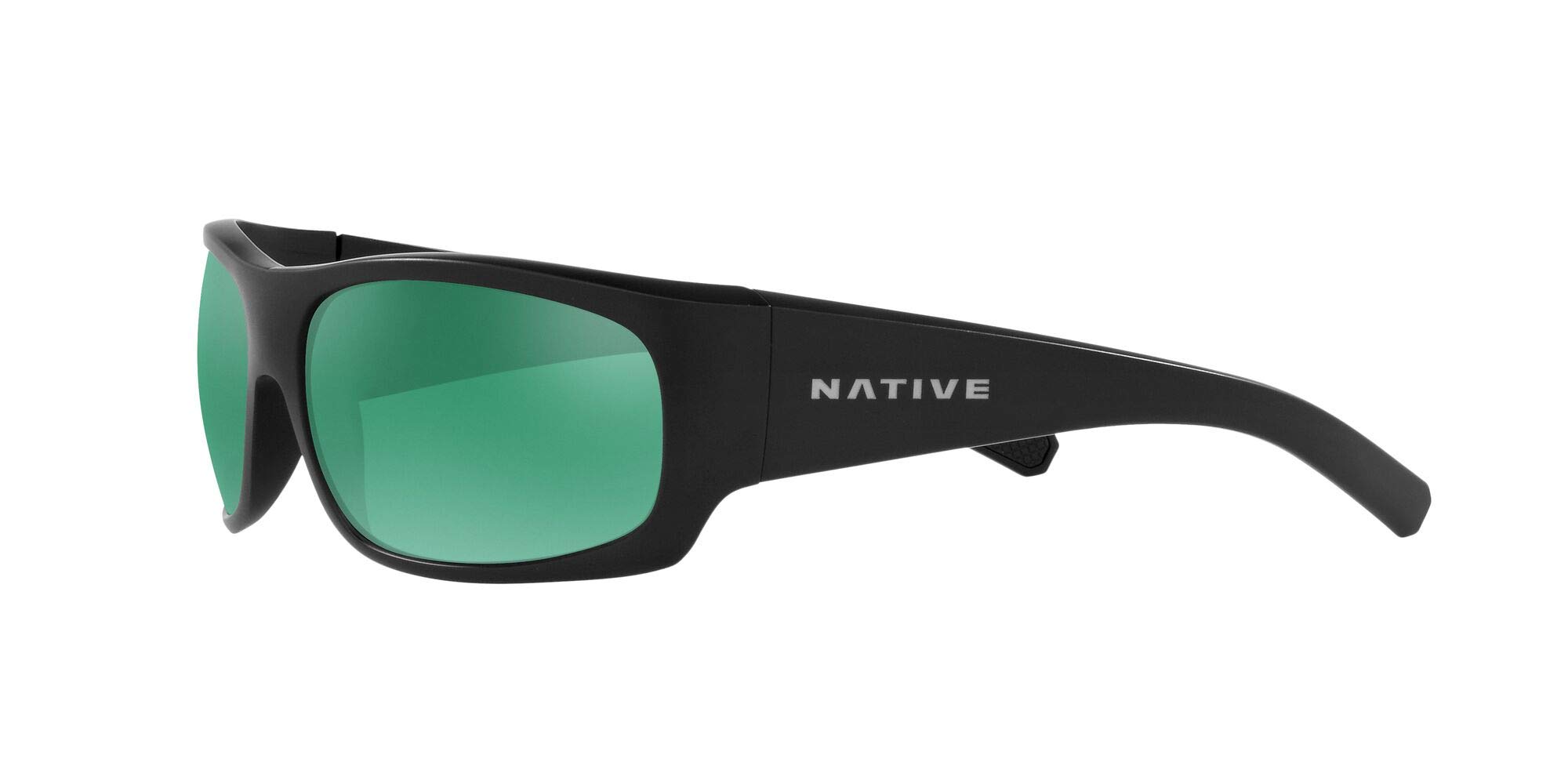 Native Men's XD9030 Versa SV Polarized Rectangular Sunglasses, Matte Black/Green Reflex, 62mm