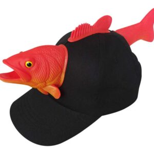 Boys Black Caps Children's Sun Protection Casual Red Fish Baseball Caps/Hat, Kids (S)