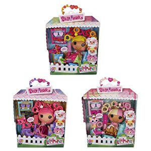 Lalaloopsy Silly Hair Doll - Confetti Carnivale with Pet Cat, 13" Masquerade Ball Party Theme Hair Styling Doll with Pink Hair & 11 Accessories in Reusable Salon Package playset, for Ages 3-103