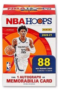 2020/21 panini hoops nba basketball blaster box (88 cards/bx incl. one memorabilia or autograph card)