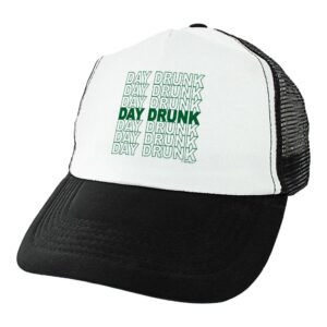 saint patricks day accessories day drunk word art green party trucker hat for men