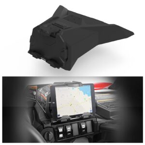 a & utv pro trail electronic tablet device holder, gps tablet and phone holder mount storage box for can am commander/commander max/maverick sport/trail/sport max,replace oem #715005212