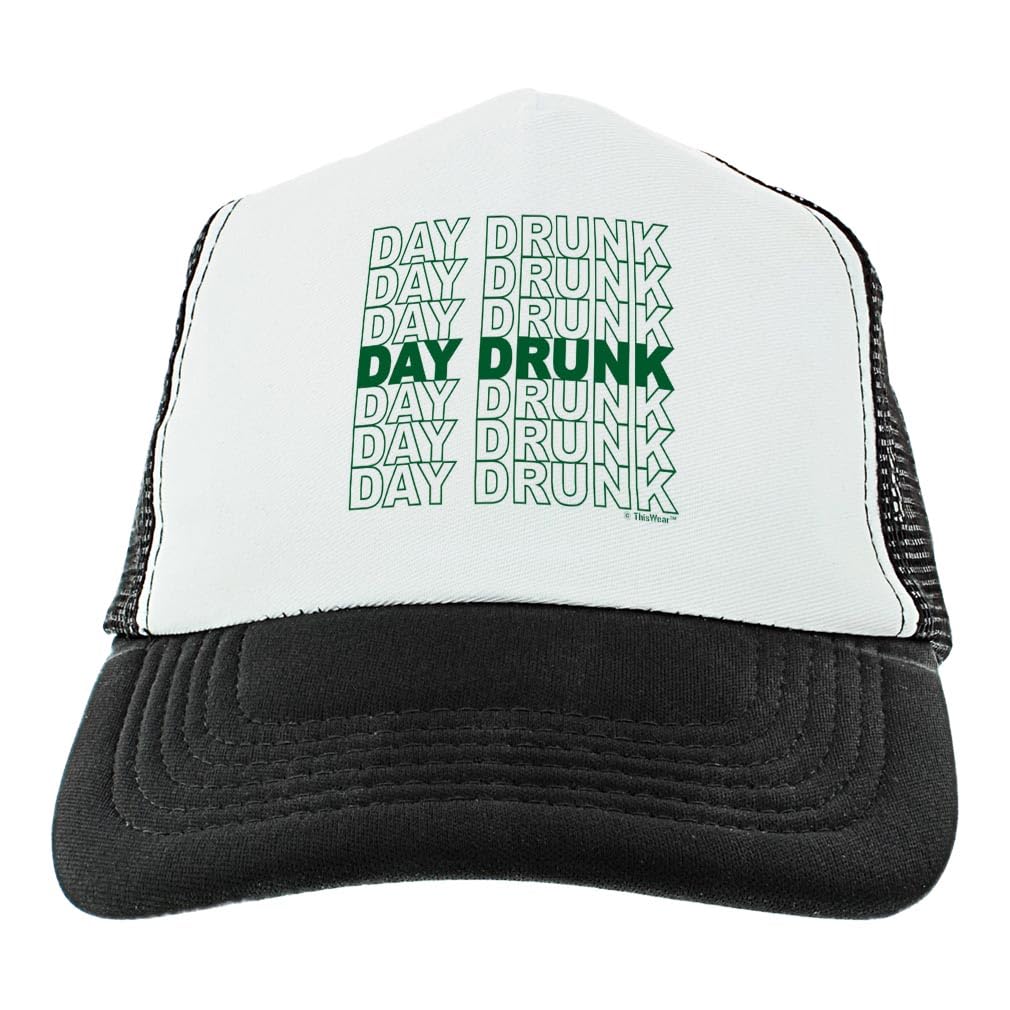 Saint Patricks Day Accessories Day Drunk Word Art Green Party Trucker Hat For Men