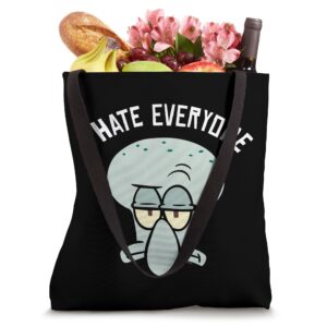 SpongeBob SquarePants Squidward Hates Everyone Portrait Tote Bag