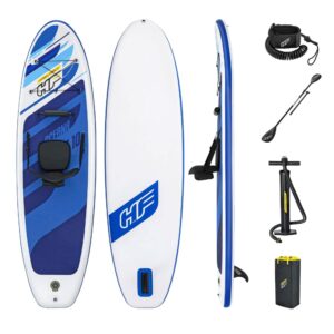 bestway oceana inflatable 10' stand-up paddle board & kayak set, multi, float