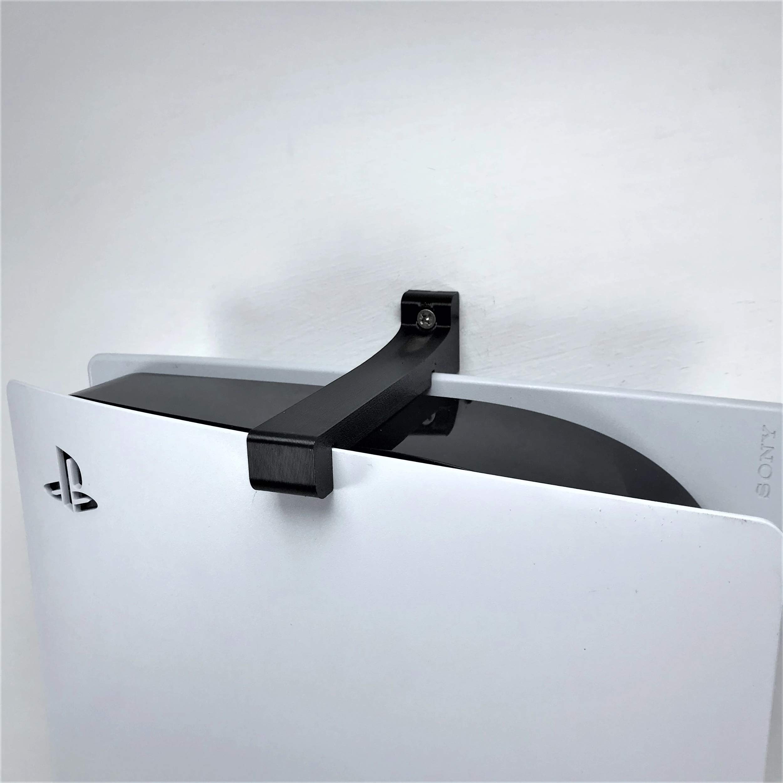 3D Cabin PS5 Wall Mount Wall Bracket Holder Stand for Play Station 5 Disc Triple Support Any Orientation Grey Left