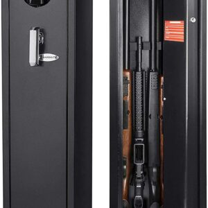 BARSKA New Large Quick Access Biometric Rifle Gun Safe Cabinet 9.8 in x 8.6 in x 52.17 in