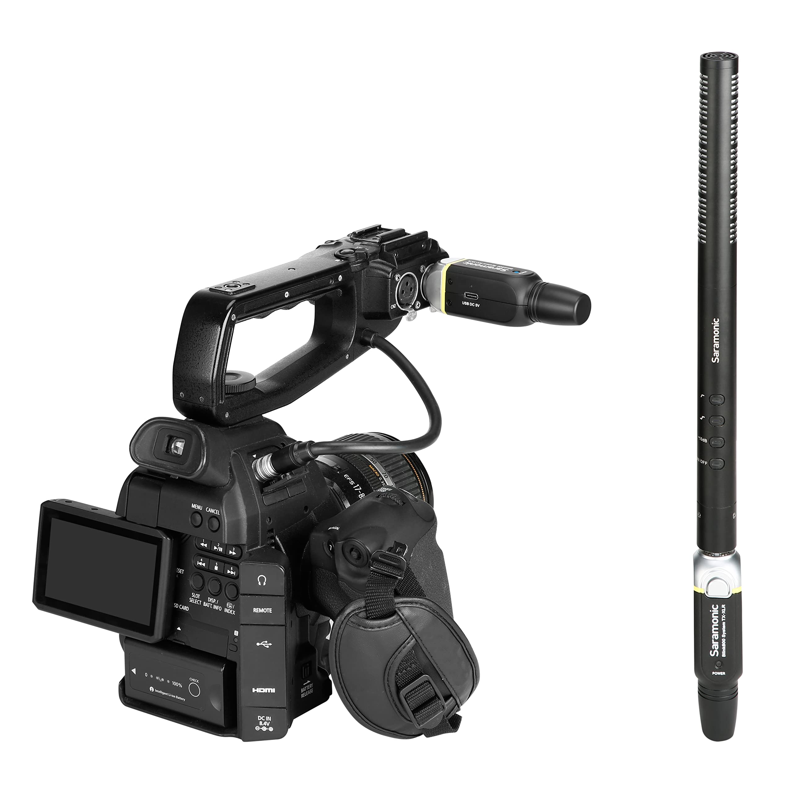 Saramonic 5.8GHz Wireless Plug-On XLR System for Dynamic and Battery-Powered Microphones with Plug-in XLR Receiver (Blink 800 B2) (BLINK800B2)