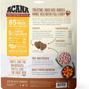 ACANA 3 Pack of Crunchy Chicken Liver High-Protein Biscuits, 9 Ounces Each, for Medium to Large Dogs