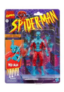 spider-man hasbro marvel legends series 6-inch scale action figure toy web-man premium design, 1 figure, and 4 accessories