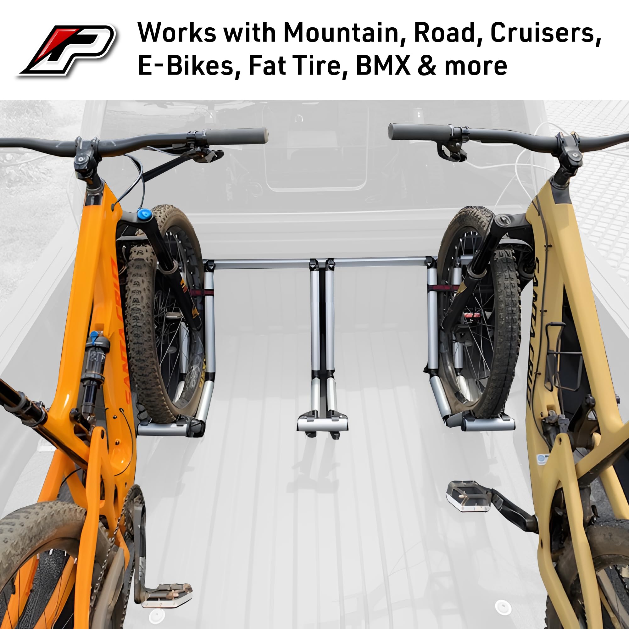 Pipeline Racks Truck Bed - All-Aluminum Truck Bed 2 Bike Rack Full Size Trucks- Holds 2 Standard Bikes - Effort-Free Installation Ideas