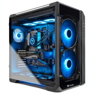 thermaltake lcgs view 390 aio liquid cooled cpu gaming pc(amd ryzen 7 5800x 8-core, toughram ddr4 3600mhz 16gb rgb memory, nvidia geforce rtx 3090, 1tb nvme gen4 m.2, win 10 home) v51b-x570-39v-lcs