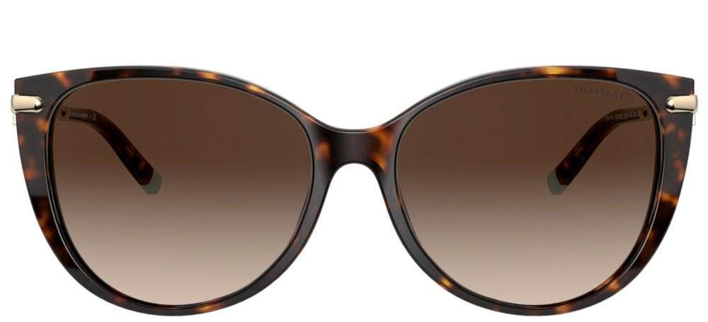 Tiffany & Co. Woman Sunglasses Havana Frame, Brown Gradient Lenses, 57MM