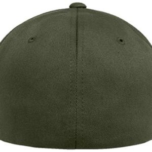 1960-63 Ford Falcon Hardtop Outline Design Flexfit 6277 Athletic Baseball Fitted Hat Cap Olive L/XL