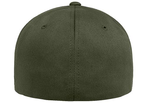 1960-63 Ford Falcon Hardtop Outline Design Flexfit 6277 Athletic Baseball Fitted Hat Cap Olive L/XL