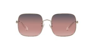 coach hc7120 sunglasses, rose gold/navy pink peach gradient, 55 mm