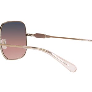 Coach HC7120 Sunglasses, Rose Gold/Navy Pink Peach Gradient, 55 mm