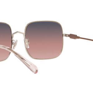 Coach HC7120 Sunglasses, Rose Gold/Navy Pink Peach Gradient, 55 mm