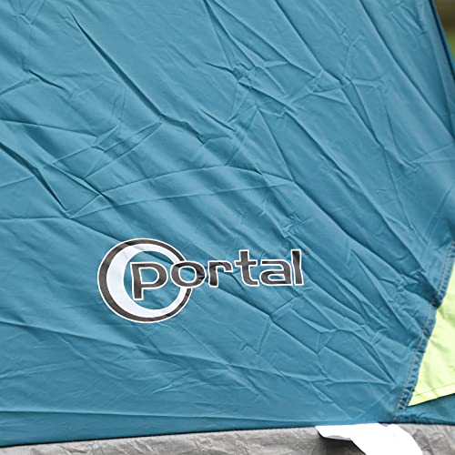 PORTAL 10 Person Cabin Tent,Family Camping Tent Easy Setup, Windproof/2-Room/Large Mesh Windows Tents with Carry Bag, Family Tent for Camping/Hiking,Blue/Green