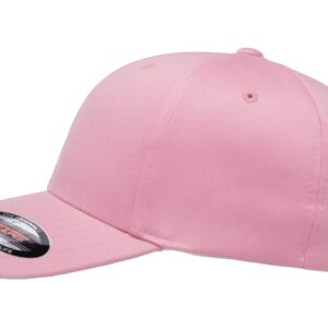 1967 1968 Ford Mustang Coupe Outline Design Flexfit 6277 Athletic Baseball Fitted Hat Cap Pink S/M