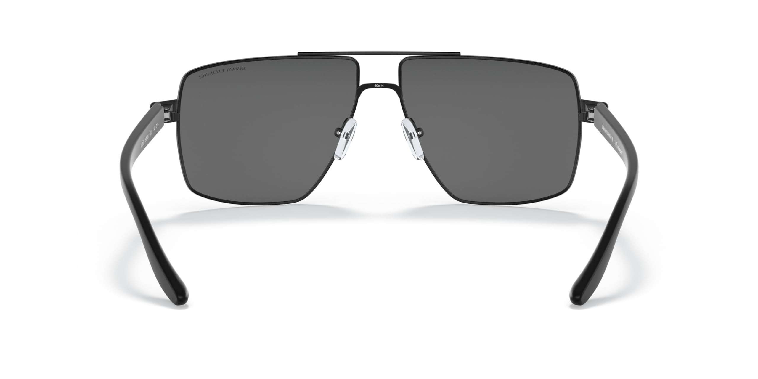 A|X ARMANI EXCHANGE Men's AX2037S Square Sunglasses, Matte Black/Grey Polarized, 60 mm